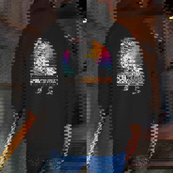 Babasaurusrex Dinosaur Retro Baba Saurus Family Zip Up Hoodie Back ...