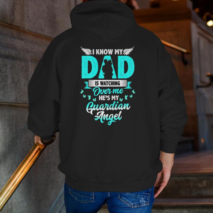 I Know My Dad Is Watching Over Me He's My Guardian Angel Zip Up Hoodie ...