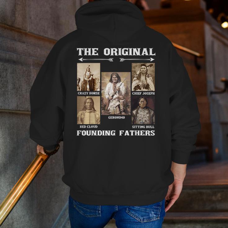 The Original Founding Fathers Native American Zip Up Hoodie Back Print ...
