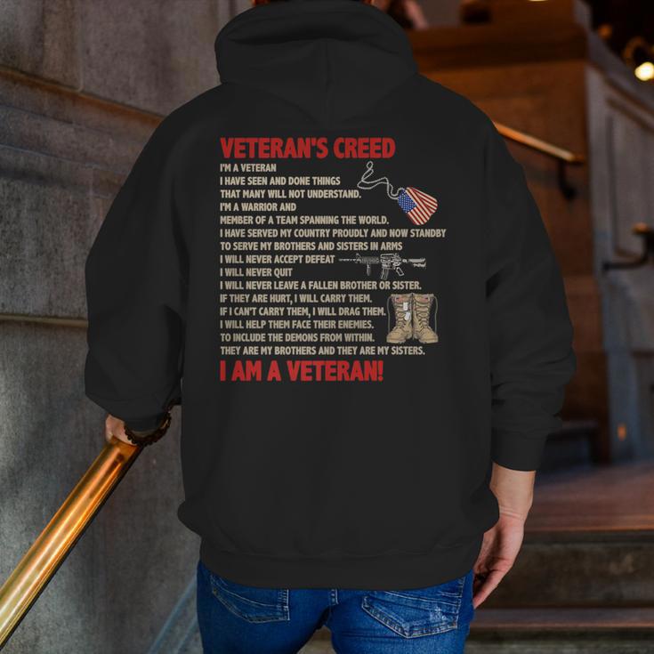 Veteran's Creed I'm A Veteran Proudly And Now Standby Zip Up Hoodie ...