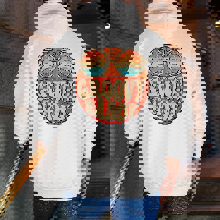 Groovy Daddy 70S Aesthetic Nostalgia 1970'S Retro Dad Zip Up Hoodie ...