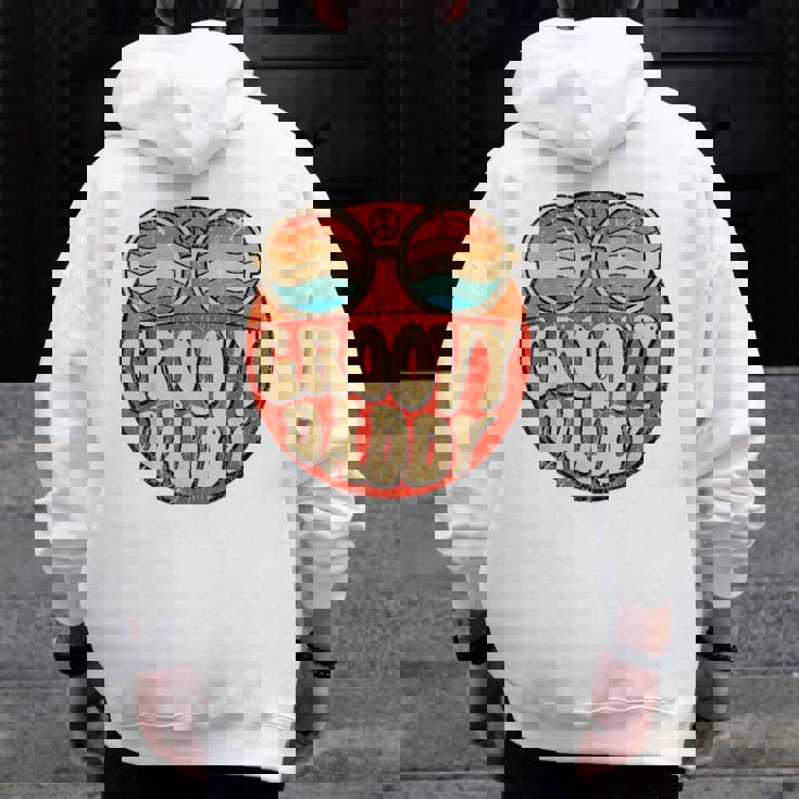 Groovy Daddy 70S Aesthetic Nostalgia 1970'S Retro Dad Zip Up Hoodie ...