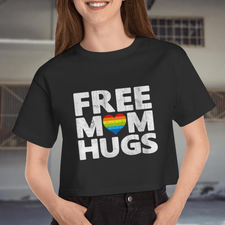 Free Mom Hugs V2 Women Cropped T-shirt - Monsterry