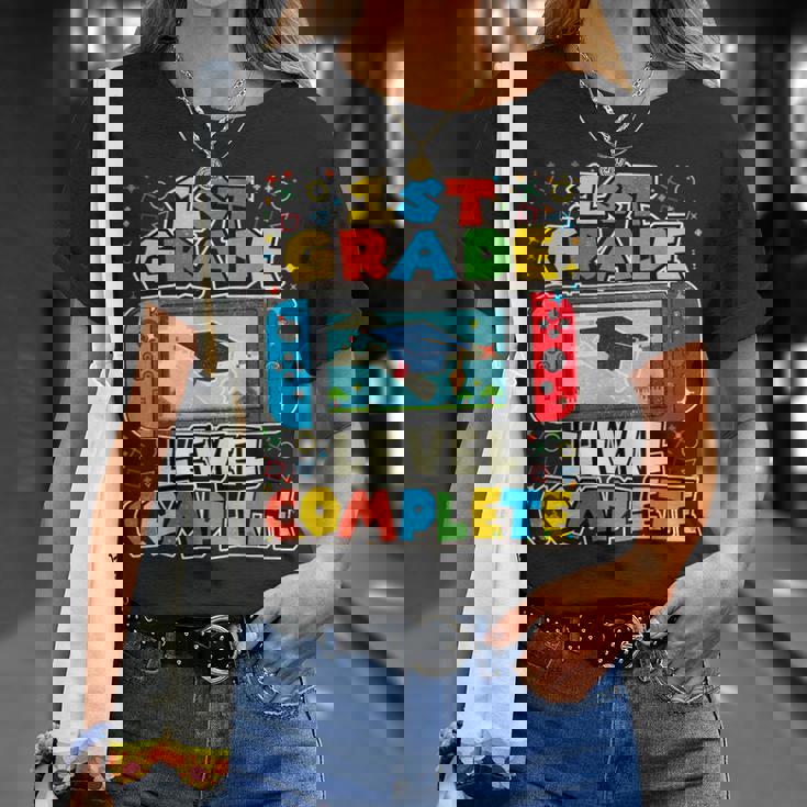 1St Grade Level Complete Gamer Class Of 2024 Graduation T-Shirt - Seseable