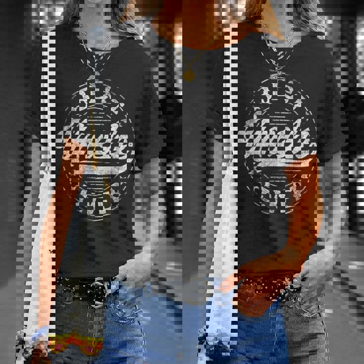 Best Uncle Ever Father's Day Uncle Vintage Emblem T-Shirt | Mazezy