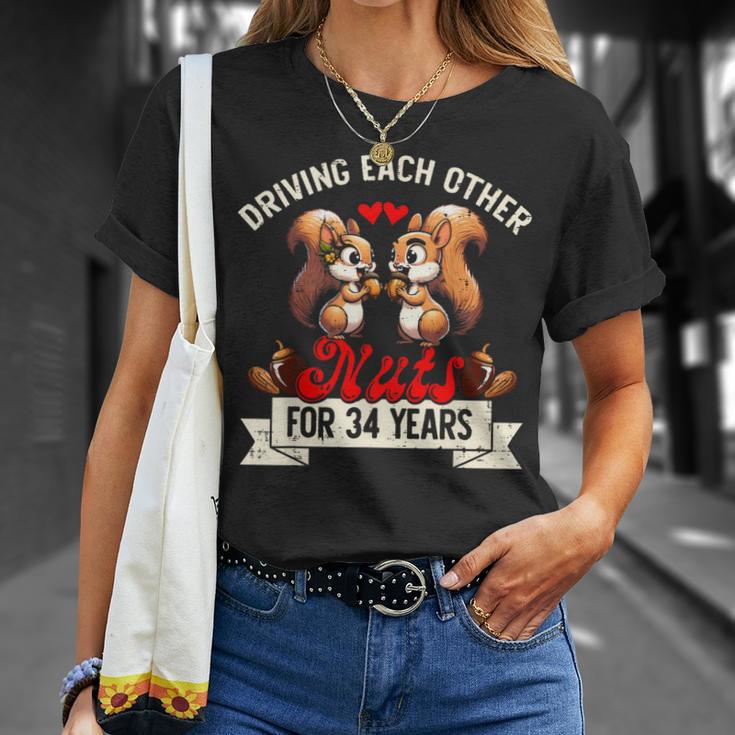 Couples Married 34-Year 34Th Wedding Anniversary T-Shirt | Mazezy
