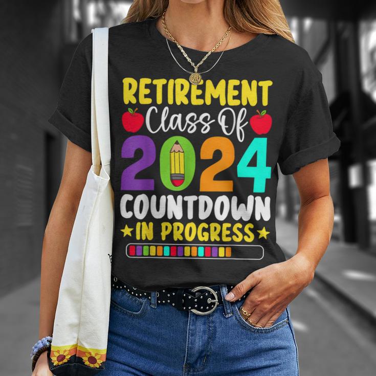 Retirement Class Of 2024 Countdown In Progress Teacher T-Shirt - Seseable