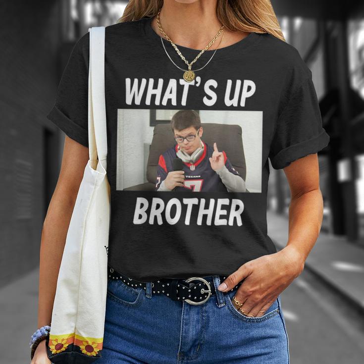Sketch Streamer Whats Up Brother Meme T-Shirt - Seseable