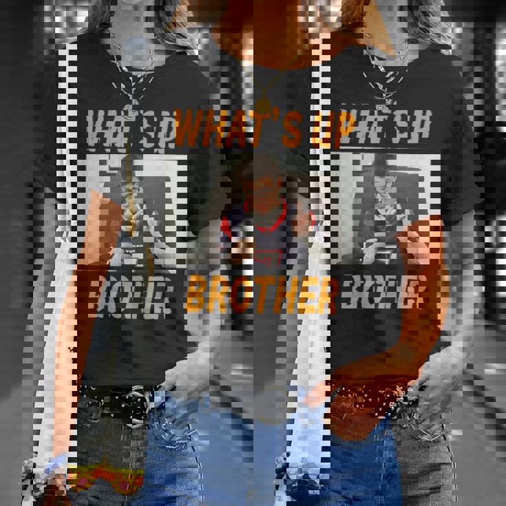 Sketch Streamer Whats Up Brother T-Shirt - Monsterry