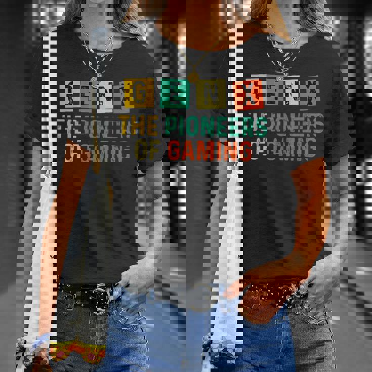 Growing Up Gen X Retro Gaming Generation X Vintage Gamer T-Shirt ...