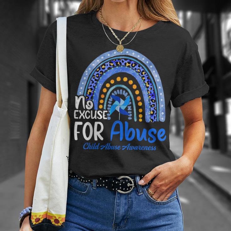No-Excuse For Abuse Child Abuse Prevention Awareness Month T-Shirt | Mazezy