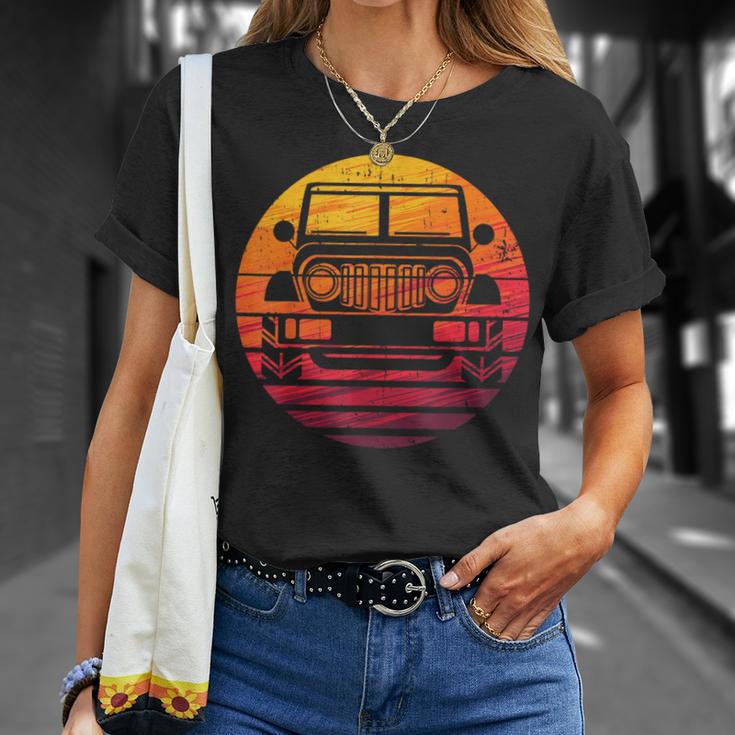 Off Road 4X4 Vintage Retro 70S Sunset Off Road T-Shirt - Monsterry