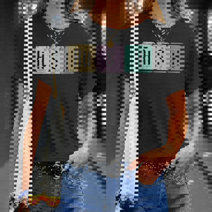 Rush Ru-S-H Periodic Table Elements T-Shirt - Monsterry