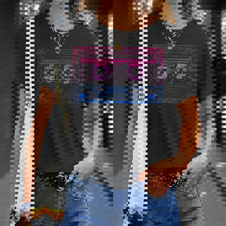 Subtle Bisexual Bi Pride Flag Cassette T-Shirt | Mazezy