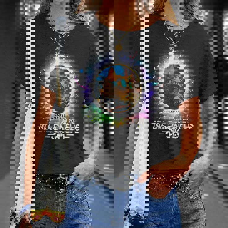 Total Solar Eclipse Sandusky Ohio 2024 Cat Totality T-Shirt | Mazezy CA