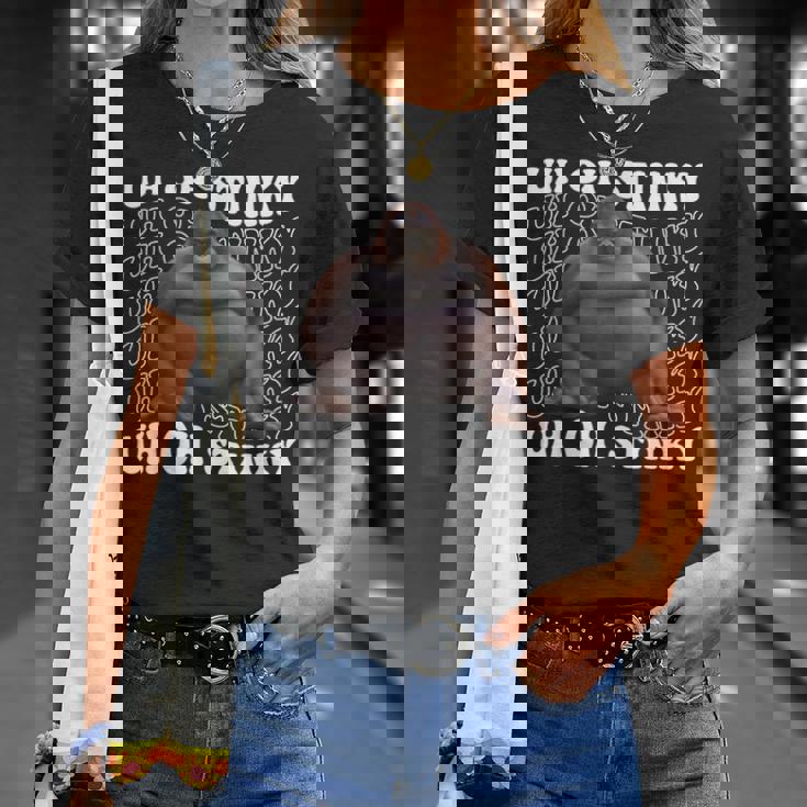 Uh Oh Stinky Poop Meme Monkey Orangutan Le Monke Meme T-Shirt - Seseable