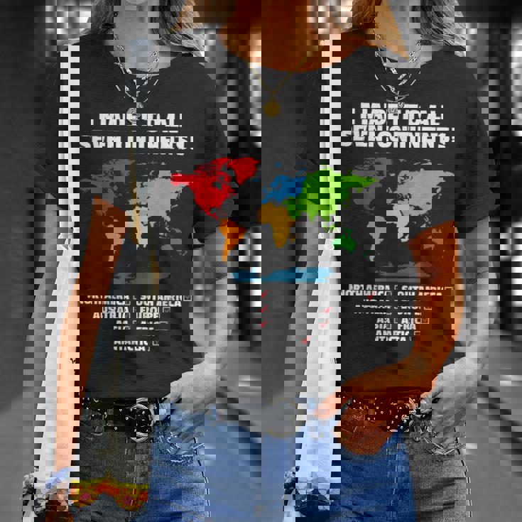 World Traveler Seven Continents 7 Continents Club White T-Shirt - Monsterry