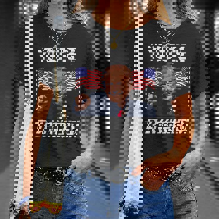 You're Triggered Donald Trump Meme Safe Space Flag T-Shirt - Monsterry