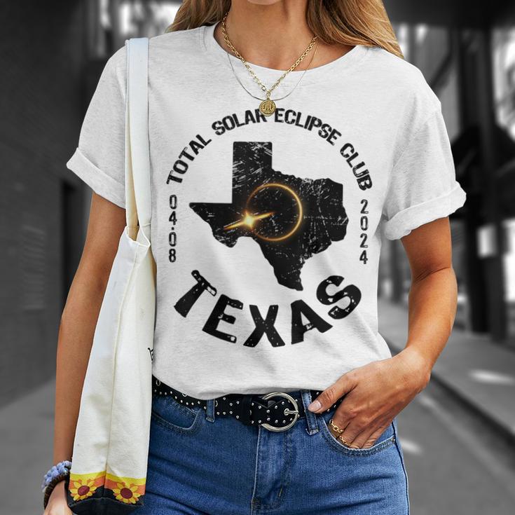 American Total Solar Eclipse Texas 2024 Retro State Outline T-Shirt ...