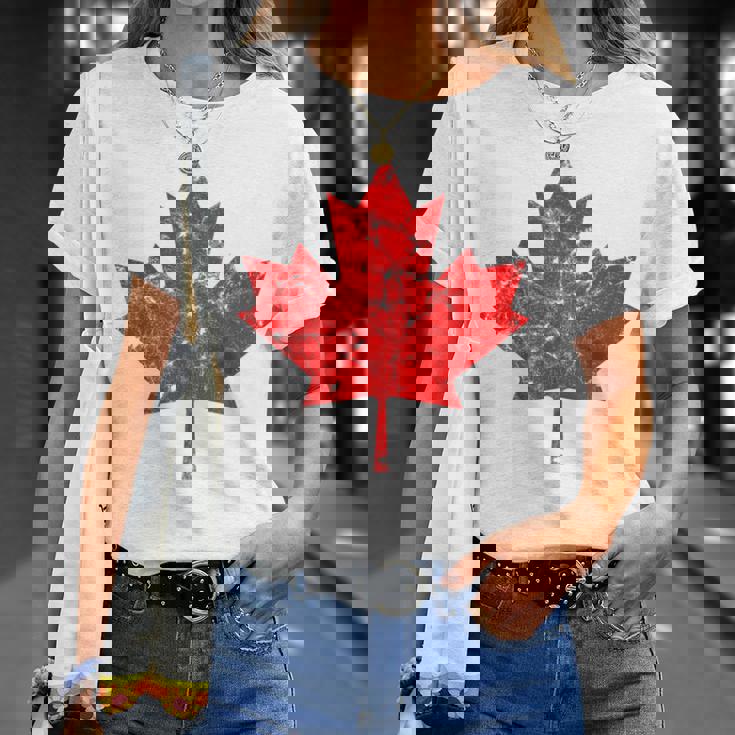 Canadian Flag Canada Flag Canadian Pride Canada Maple Leaf T-Shirt - Monsterry