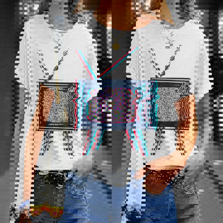 Retro Tv Test Pattern 80S 90S Festival Glitch Test Pattern T-Shirt ...