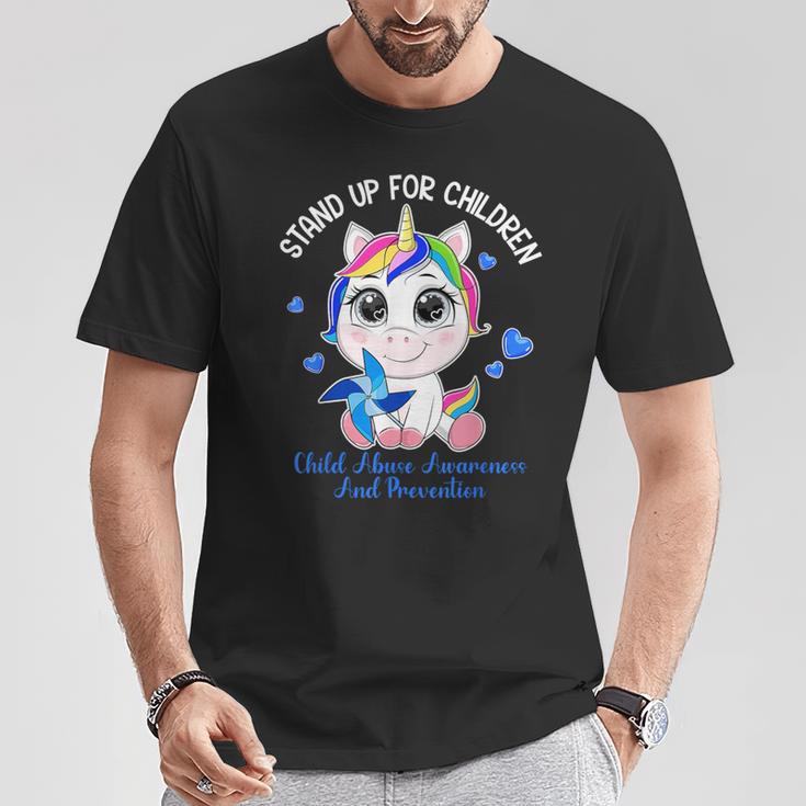 April Child Abuse Prevention Month Stand Up For Children T-Shirt | Mazezy