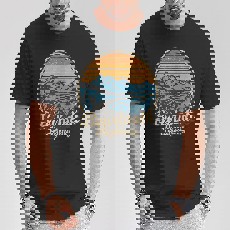 Beartooth Highway National Scenic Byway 212 Retro T-Shirt | Mazezy