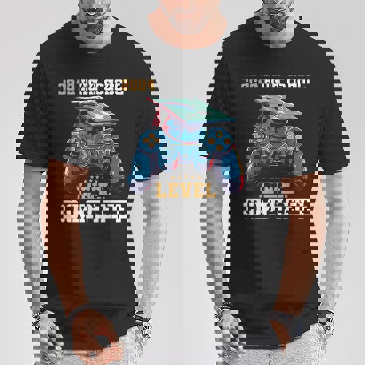 Boy 2024 High School Class Of 2024 Graduation Level Complete T-Shirt ...