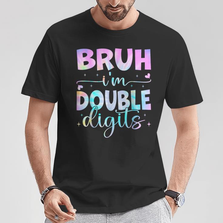 Bruh I'm Double Digits Retro 10 Year Old 10Th Birthday Girls T-Shirt ...