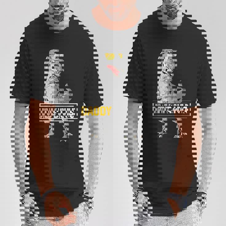 Daddysaurus T Rex Birthday Dinosaur Daddy Family Matching T-Shirt - Seseable