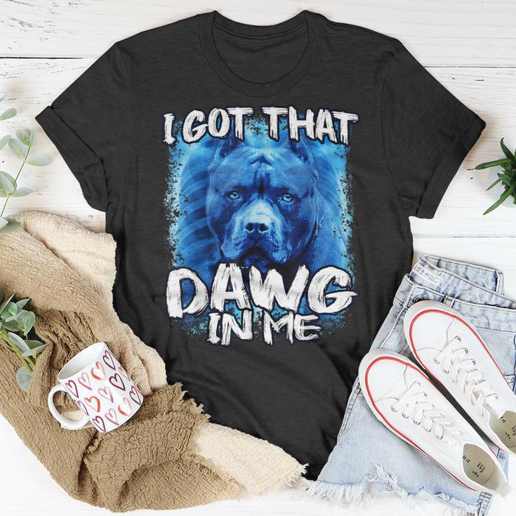 I Got That Dawg In Me Xray Pitbull Ironic Meme Viral Quote T-Shirt | Mazezy