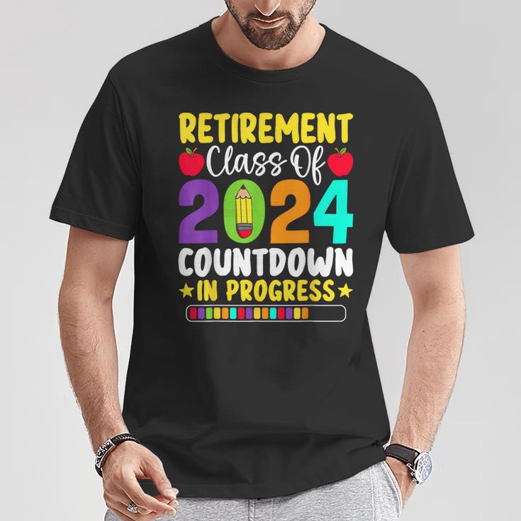 Retirement Class Of 2024 Countdown In Progress Teacher T-Shirt - Seseable