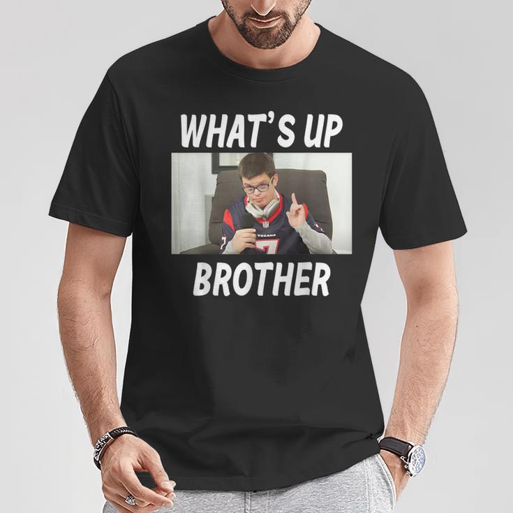 Sketch Streamer Whats Up Brother Meme T-Shirt - Seseable