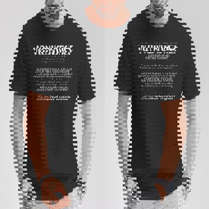 Woodworker Noun Definition Woodworking Meaning T-Shirt | Mazezy