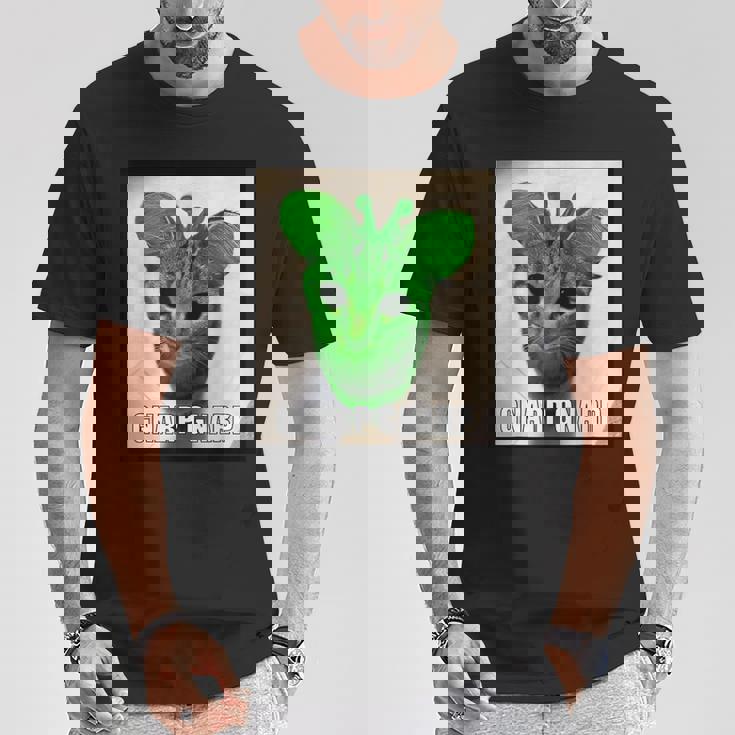 Gnarp Cat Silly Alien Cat Meme T-Shirt - Seseable