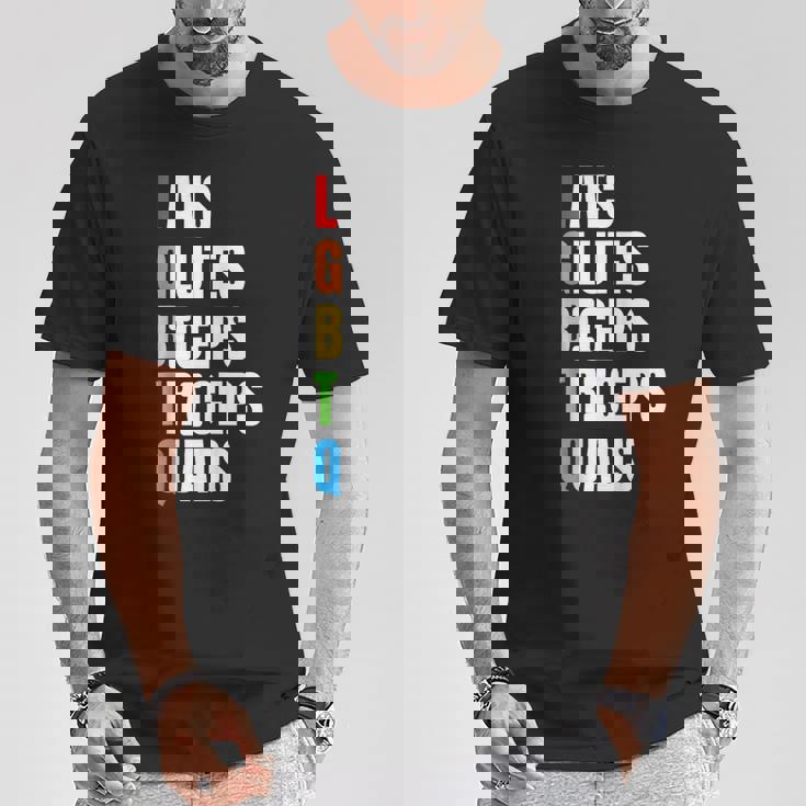 Lgbtq Pride 2024 Lats Glutes Biceps Triceps Quads For Men T-Shirt ...