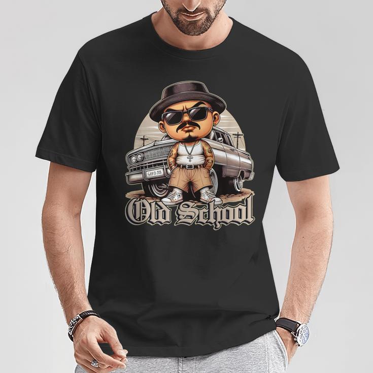 Old School Hip Hop Lowrider Chicano Cholo Low Rider T-Shirt - Monsterry