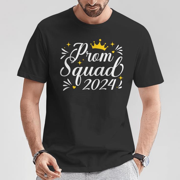 Prom Squad Senior 2024 Prom Graduation Matching Party T-Shirt | Mazezy