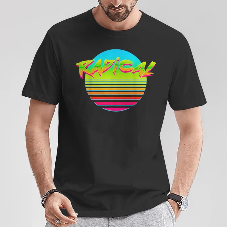 Radical Hot Sun Retro 80S 90S Vintage Outrun T-Shirt - Monsterry