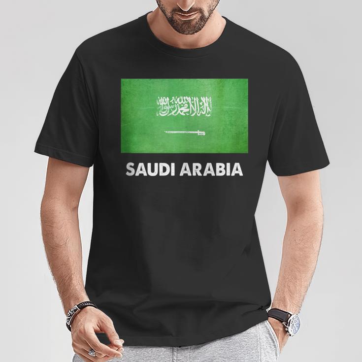 Saudi Arabian Saudi Arabia Flag T-Shirt - Monsterry