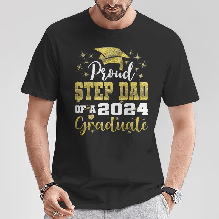 Super Proud Step Dad Of 2024 Graduate Awesome Family College T-Shirt ...