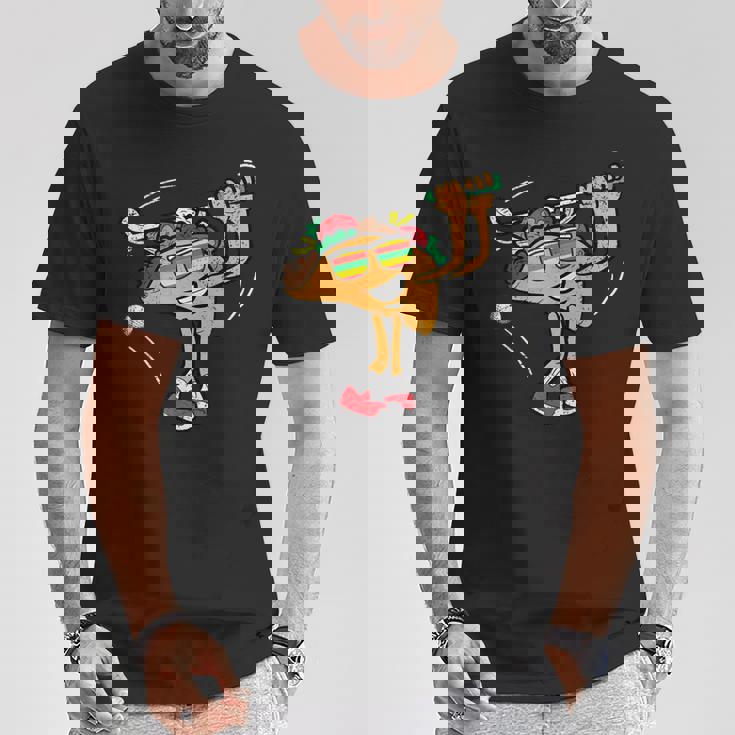 Taco Golf Player Cinco De Mayo Mexican Golfer Food Fiesta T-Shirt | Mazezy