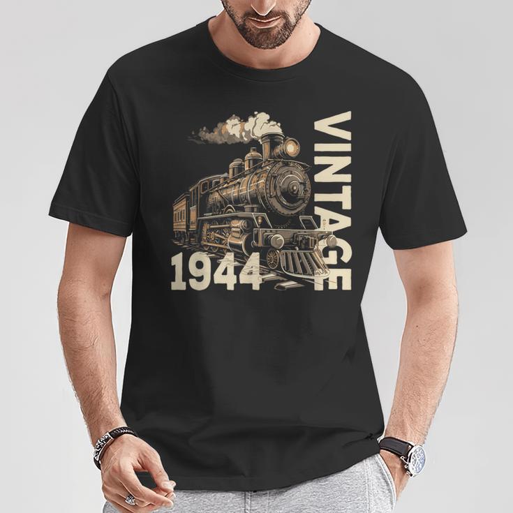 Vintage 1944 Steampunk Steam Train Locomotive 80Th Birthday T-Shirt ...