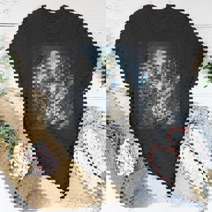 Wolf Ripping Werewolf Alpha Wolf Oddly Meme T-Shirt | Mazezy