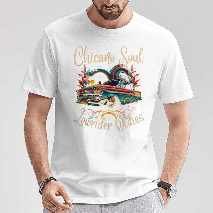 Chicano Soul Lowrider Oldies Car Clothing Low Slow Cholo Men T-Shirt ...