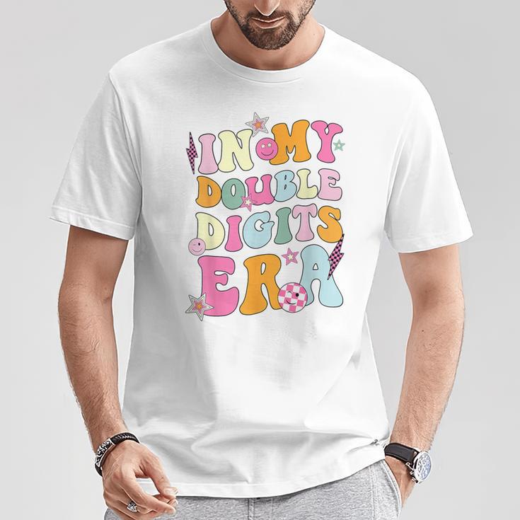 In My Double Digits Era Retro 10 Year Old 10Th Birthday Girl T-Shirt ...
