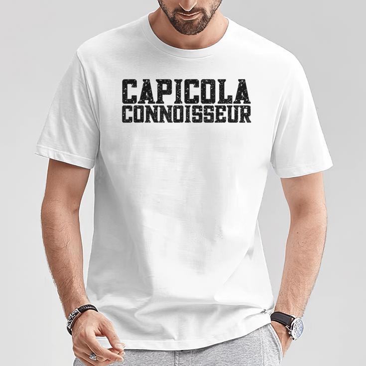 Dry Cured Capicola Italian Meat Deli Food Gabagool Lover T-Shirt ...