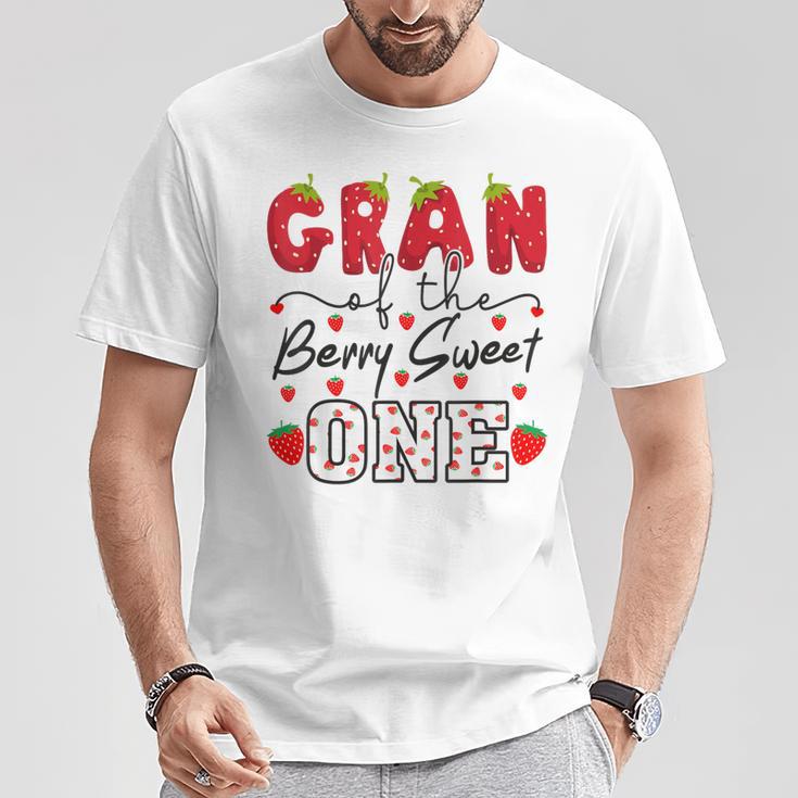 Gran Of The Berry Sweet One Strawberry Grandma T-Shirt | Mazezy