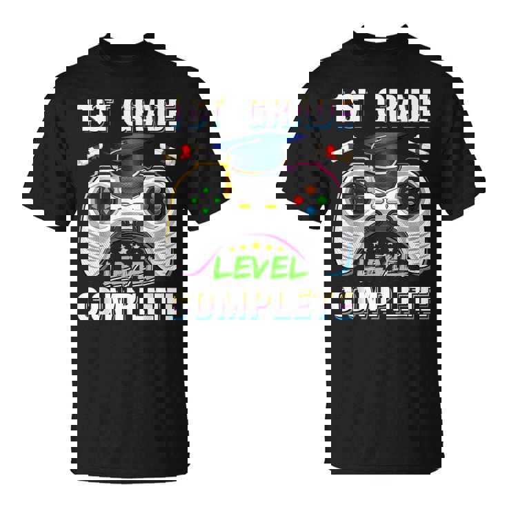 1St Grade Level Complete Graduation Gaming Class 2024 Gamer T-Shirt ...