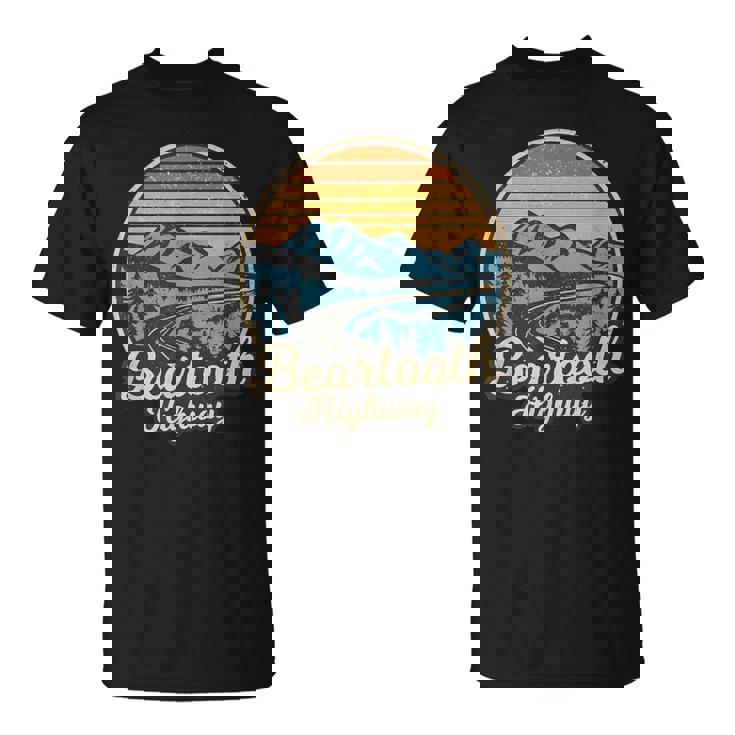 Beartooth Highway National Scenic Byway 212 Retro T-Shirt | Mazezy